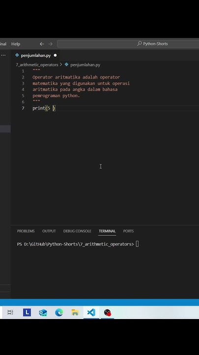 Penjumlahan Di Python Dreaviam Coding Programming Python Youtube