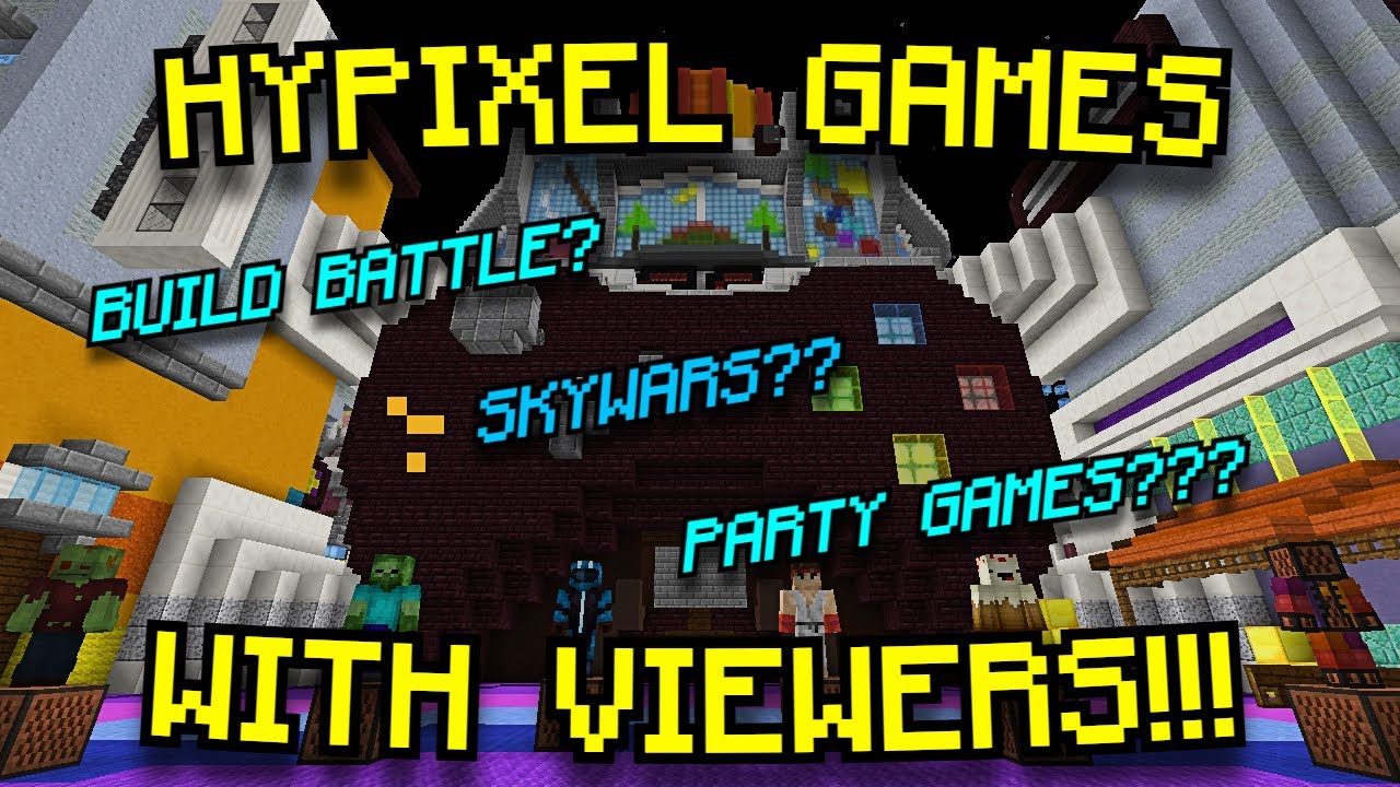 Playing HYPIXEL GAMES With Viewers!!! - YouTube