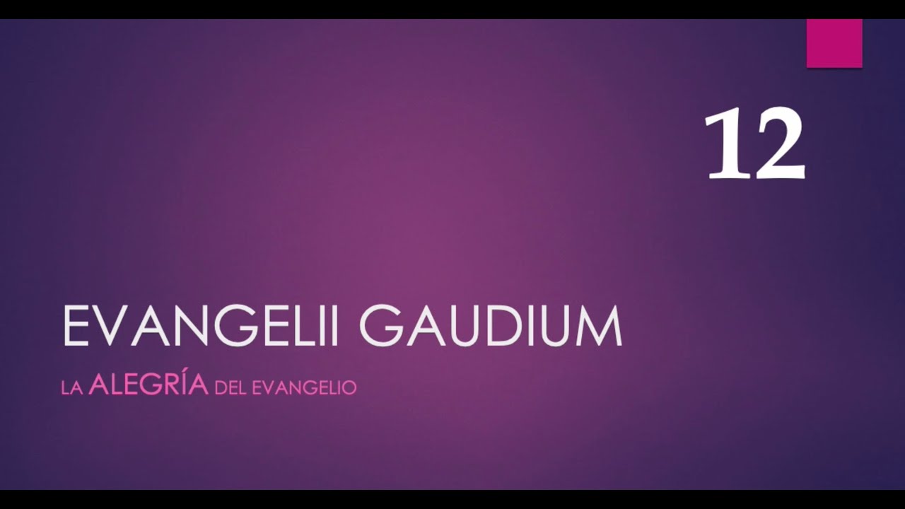 12 EVANGELI GAUDIUM - YouTube
