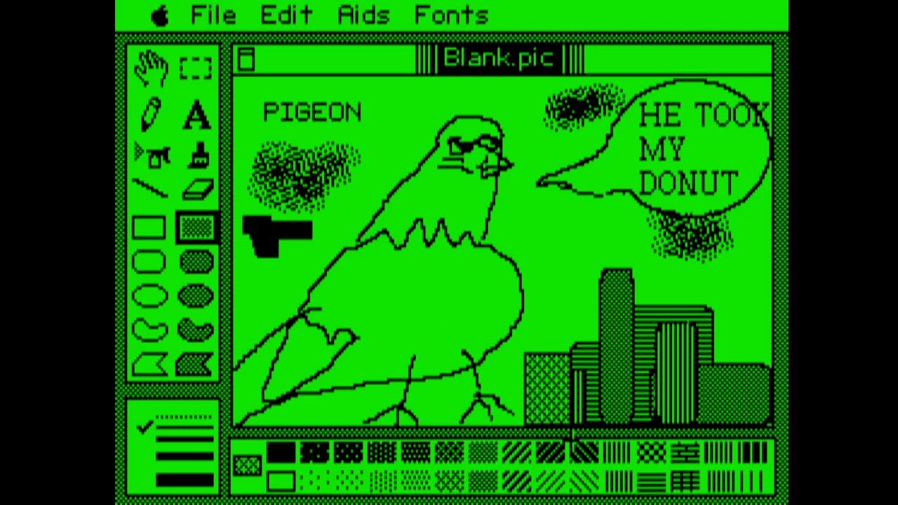 Apple II MousePaint On MESS/MAME - YouTube