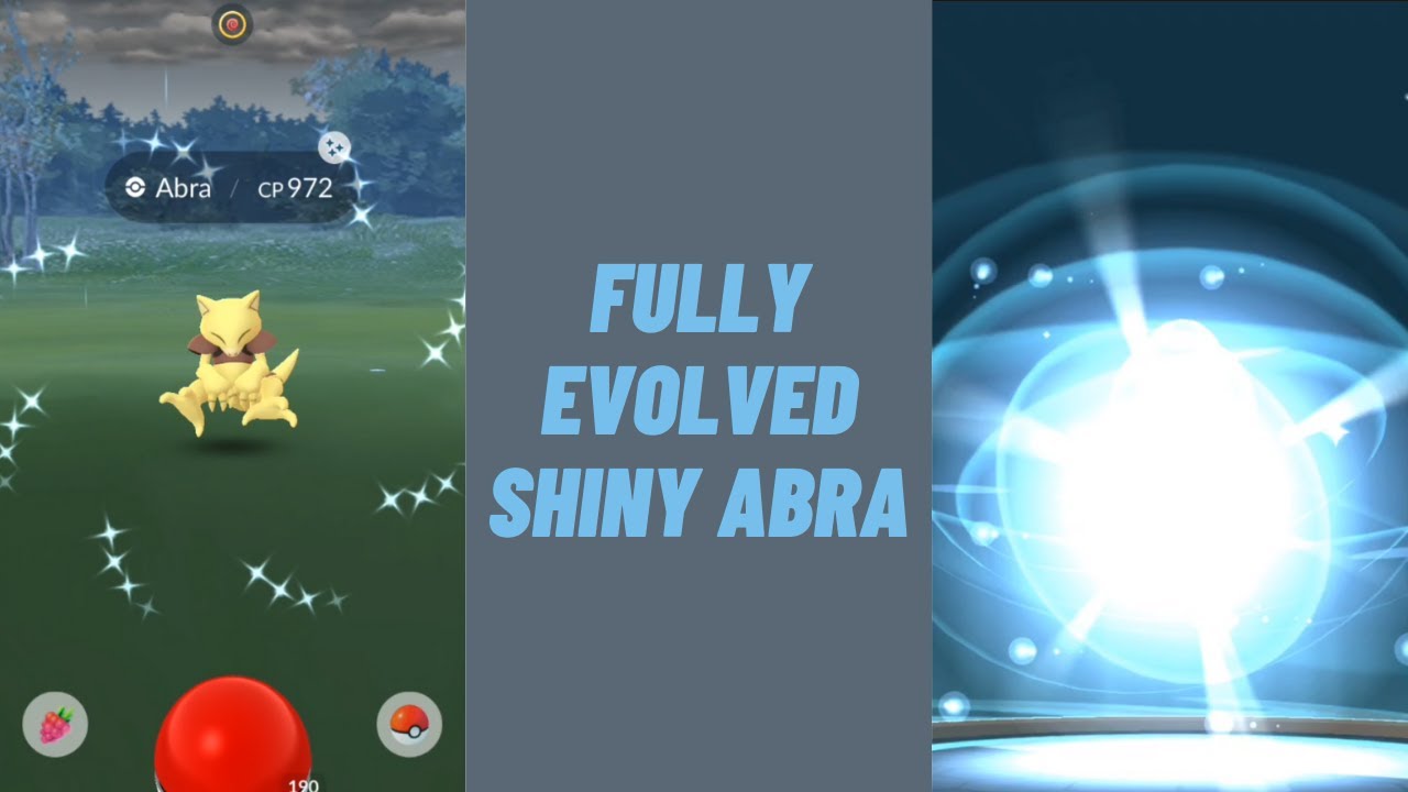 Pokemon Go Fully Evolved Shiny Abra - YouTube