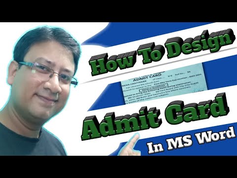 How To Design Green Card In Ms Word|| ms word me admit card kaise ...
