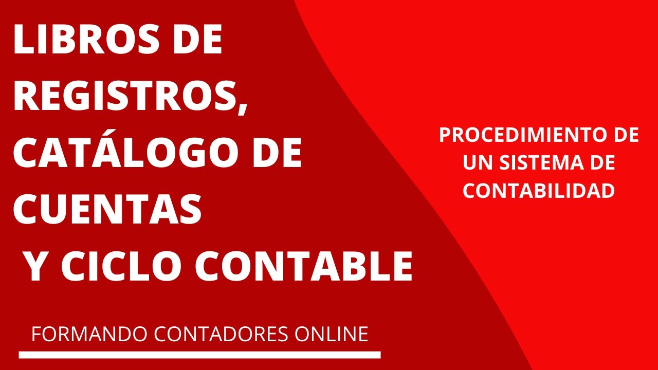 Libros para registros contables, Catálogo de cuentas y el Ciclo ...