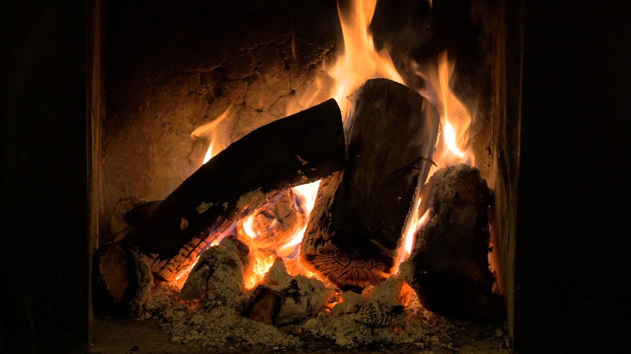 4k Log Fire - YouTube
