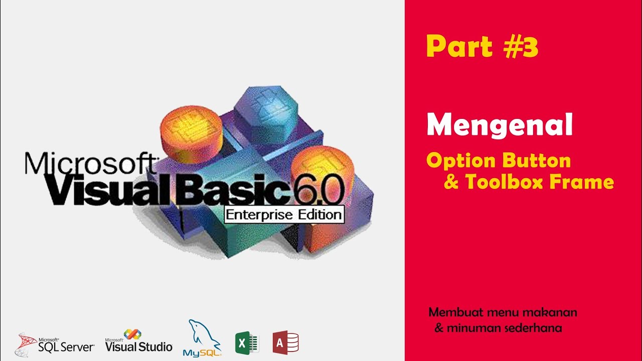 Part 3_Membuat menu makanan dan menu minuman dasar || Visual Basic 6.0 ...