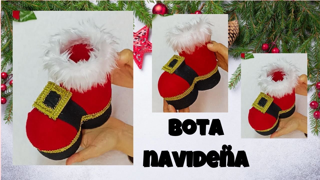 BOTA Navideña ocupando latas recicladas/DIY para NAVIDAD 🎄☃⛄ Dulcero ...