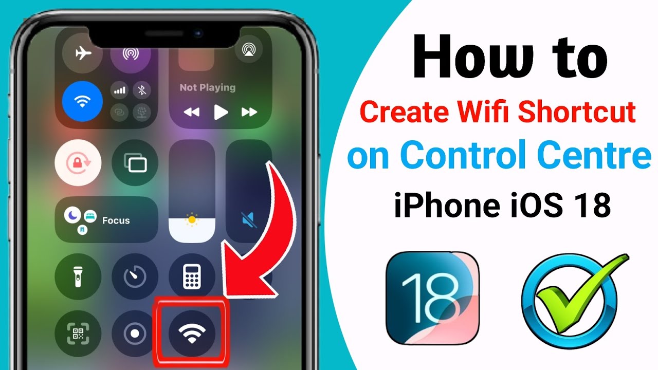 How to Create Wifi Shortcut on Control Centre iPhone iOS 18 | Add WiFi ...
