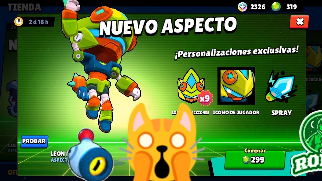 Nueva skin leon meca💚 ¡Me la compro y lo mejoró al máximo!🙈lo que gaste ...