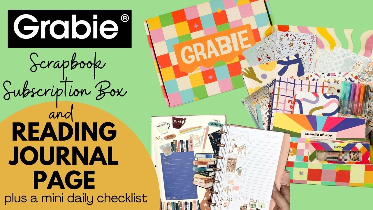 UNBOXING HAPPIEST THEMED GRABIE SCRAPBOOK CLUB BOX & READING JOURNAL ...