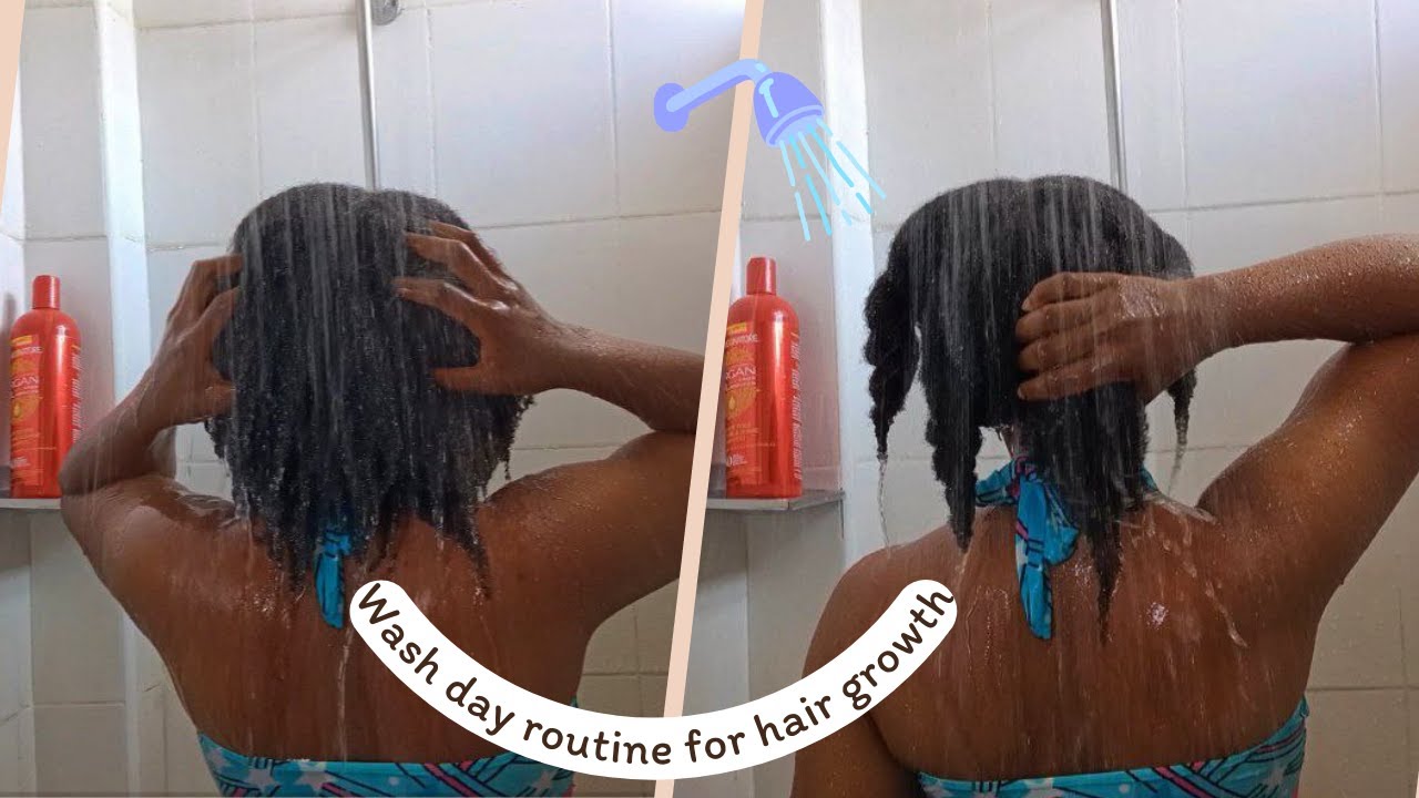 Natural Hair Wash Day Routine For Growth | Wash Day Product Review ...