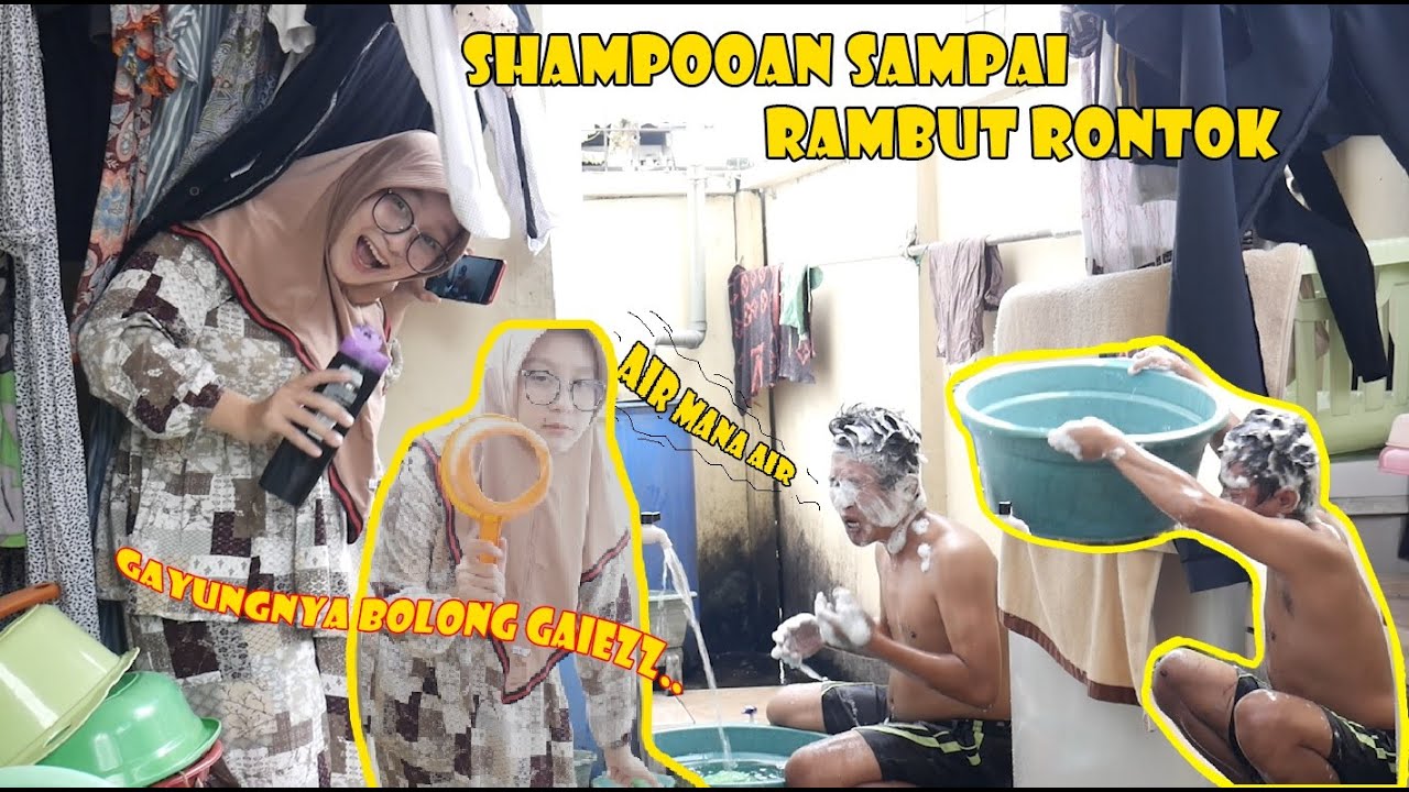 PRANK GAYUNG BOLONG PAS SUAMI LAGI SAMPOOAN. SUAMI EMOSI. SUMPAH NGAKAK ...