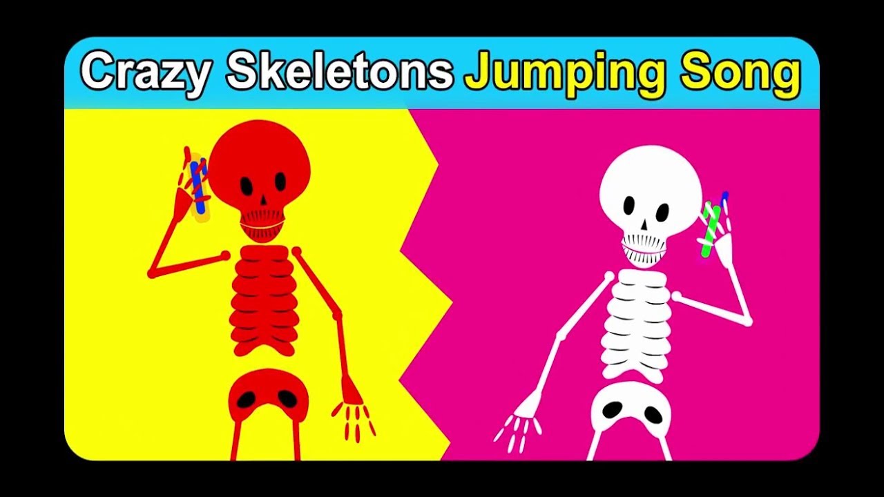 5 Crazy Skeleton Jumping On The Bed || Finger Family Rhyme || ChuChu ...