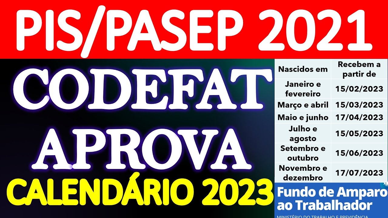 FINALMENTE APROVADO CALENDÁRIO PIS/PASEP 2021 - QUANDO PODE SACAR O ...