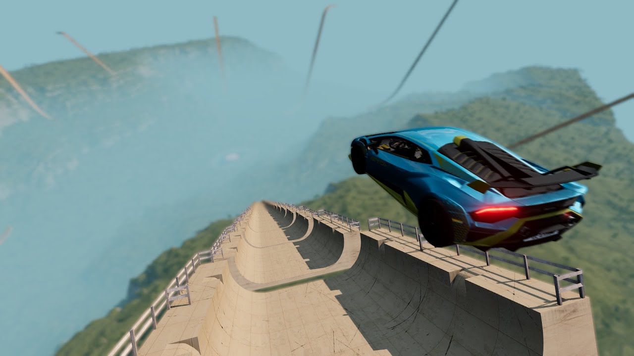 Sport Cars VS GTA V MEGA RAMP in BeamNG Drive! - YouTube