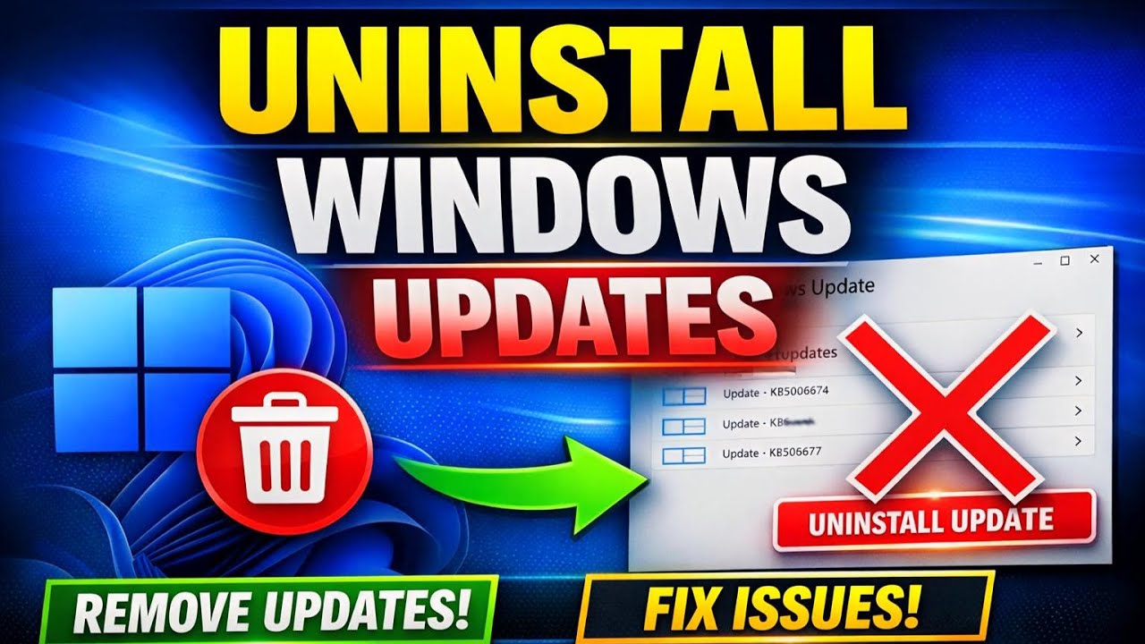 Uninstall Windows 11 Update That Is Breaking Your PC - YouTube
