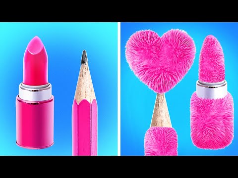 KIZLAR İÇİN İNANILMAZ KENDİN YAP GÜZELLİK HİLELERİ || Akıllı Güzellik Aletleri By 123 GO Like!