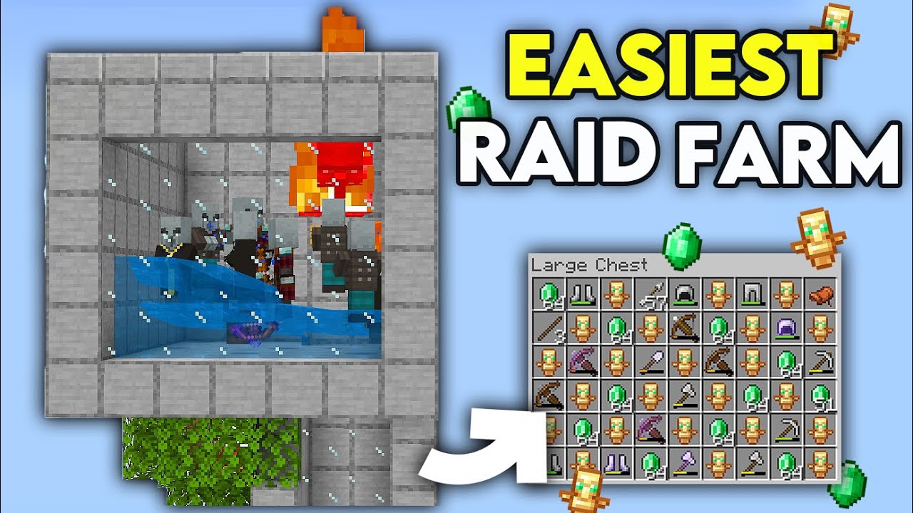 BEST RAID FARM in 1.21 Minecraft Bedrock ! - YouTube