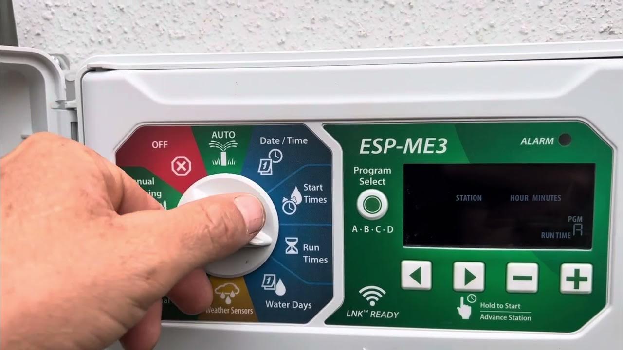 Rain bird ESP-ME3 sprinkler controller - YouTube