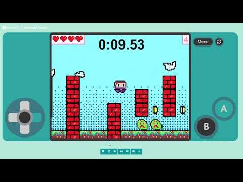 I tried speedrunning Jumpy platformer taking NO DAMAGE in Microsoft MakeCode arcade (READ DESC ...