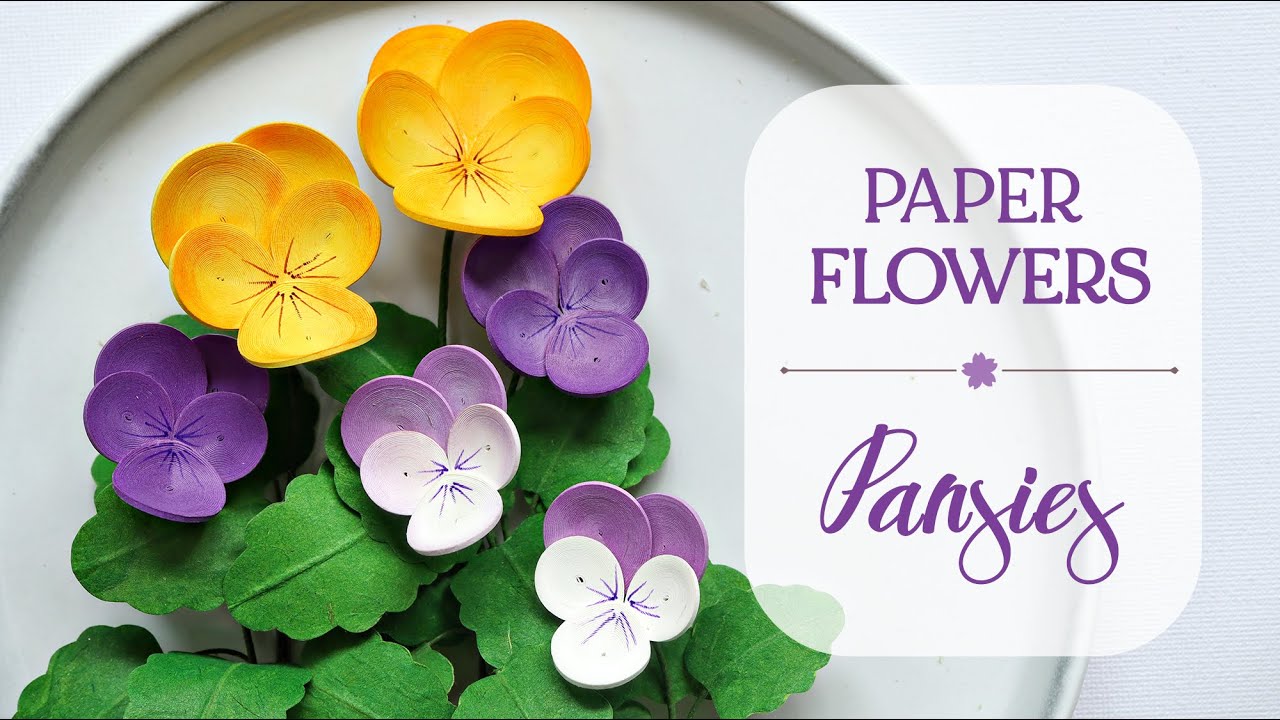 Making Pansy Violas from Paper ️ Paper Crafts ️ Handmade Home Decor ...