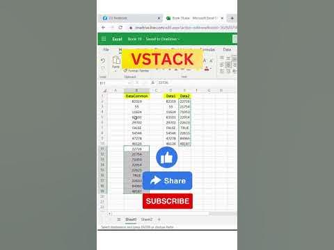 VSTACK 😎#excel #viral #exceltricks #exceltips #excelfunctions #googlesheets #ytshorts - YouTube