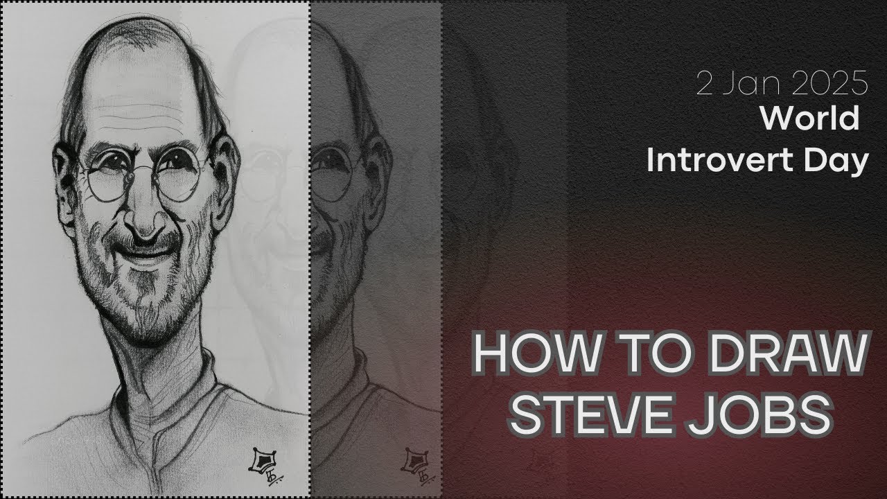 How to Draw Steve Jobs | Celebrate World Introvert Day - January 2 ...