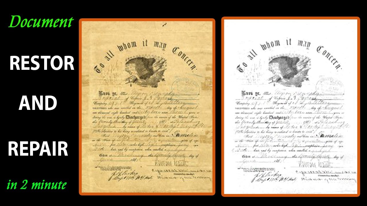 Restore Old Document in 2 minutes | Photoshop Tutorial | @jalpapatel ...