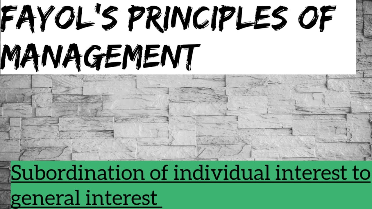B.ST, CLASS12: - Fayol's Principles of management- Subordination of ...
