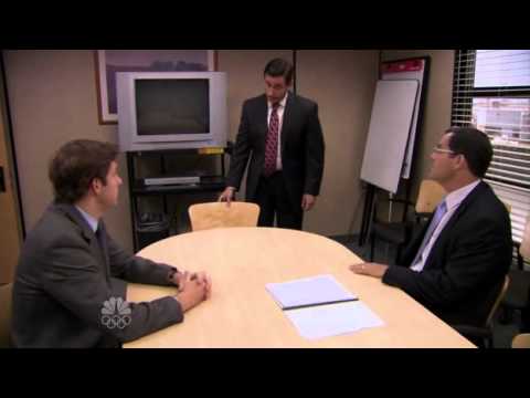 Michael Scott barging in meeting with Jim & David Wallace - YouTube