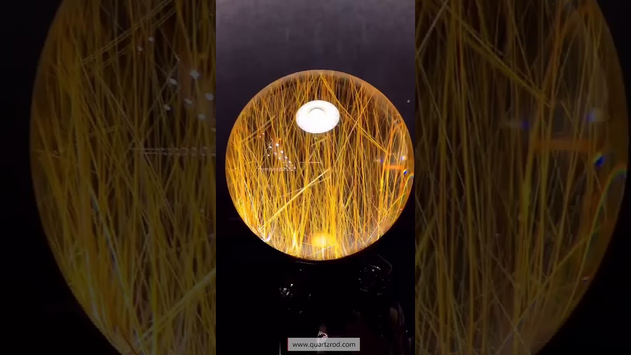 Gold natural crystal ball - YouTube