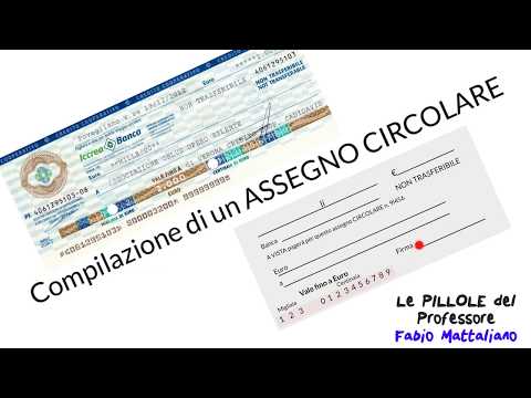 Compilazione Assegno Circolare