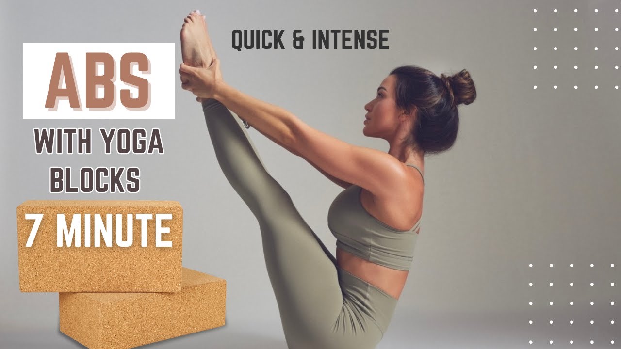 7 MINUTE INTENSE AB Workout// Yoga Blocks Home exercises // ABS ...