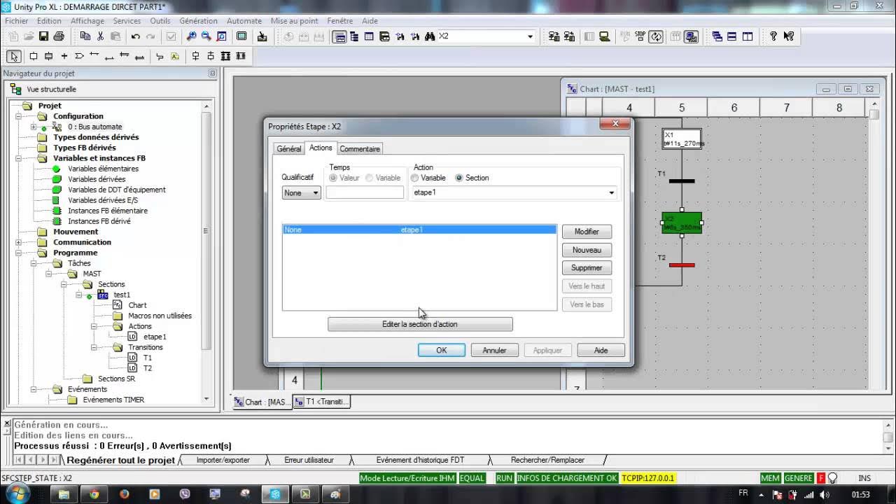 Formation unity Pro démarrage direct + cablage automate Part2 - YouTube