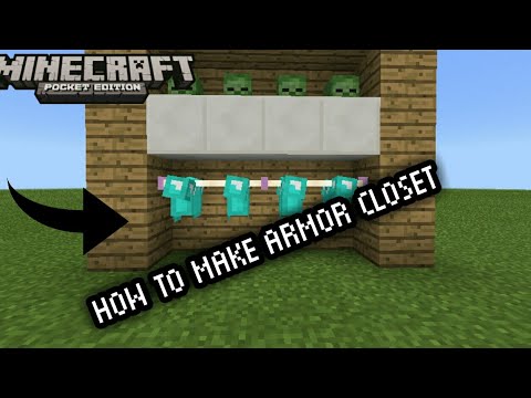 How to make armor closet in minecraft pocket edition - YouTube