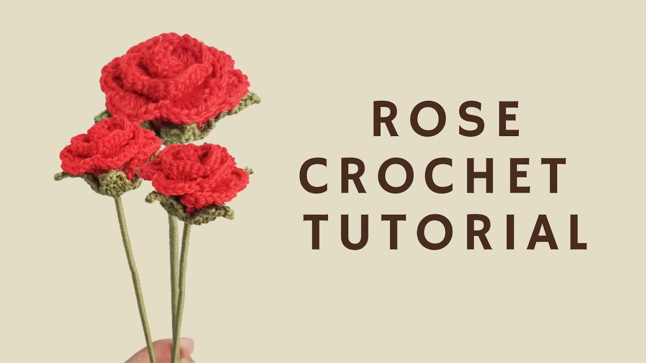 Rose Crochet Tutorial | Bunga Mawar Rajut Mudah untuk Pemula - YouTube