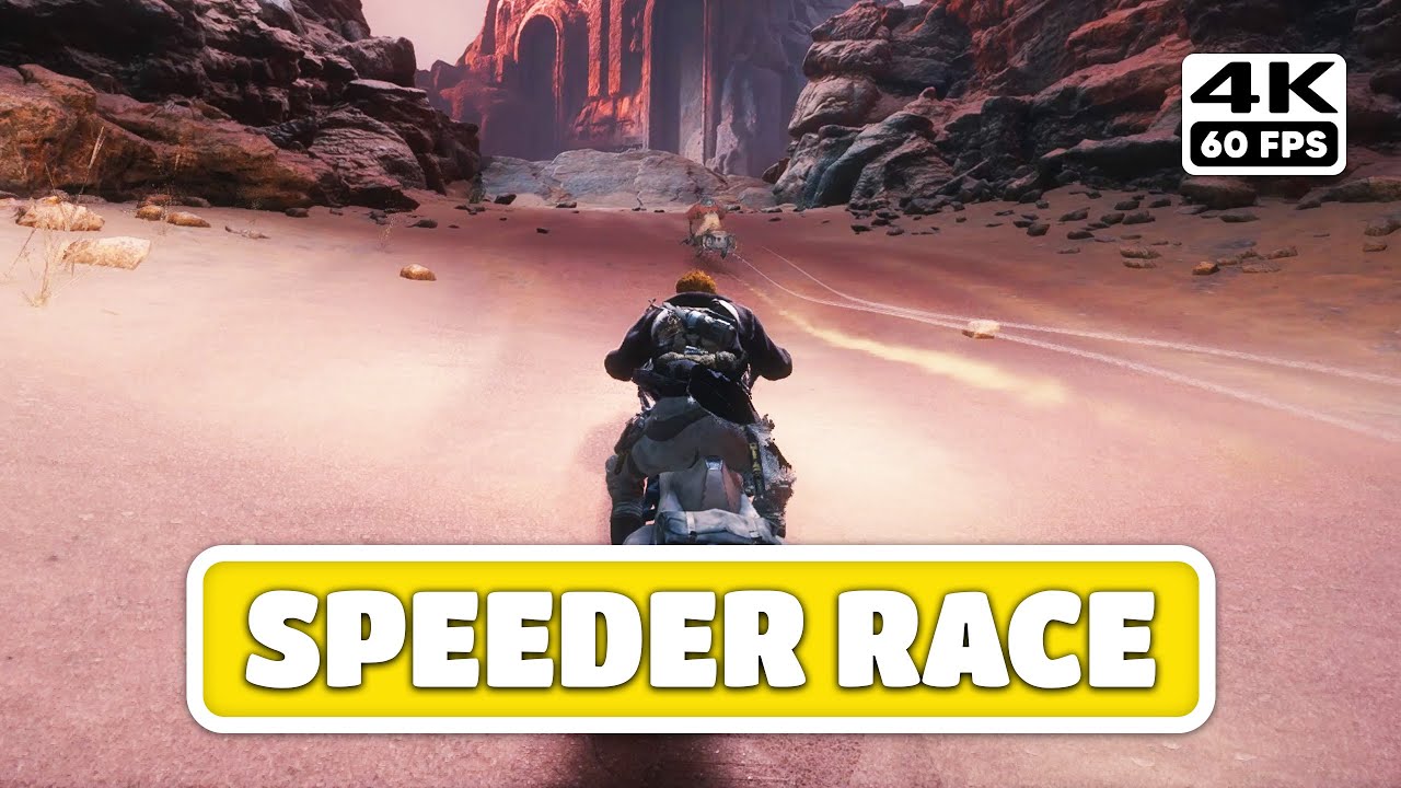 STAR WARS JEDI: SURVIVOR - Speeder Bike Race - YouTube