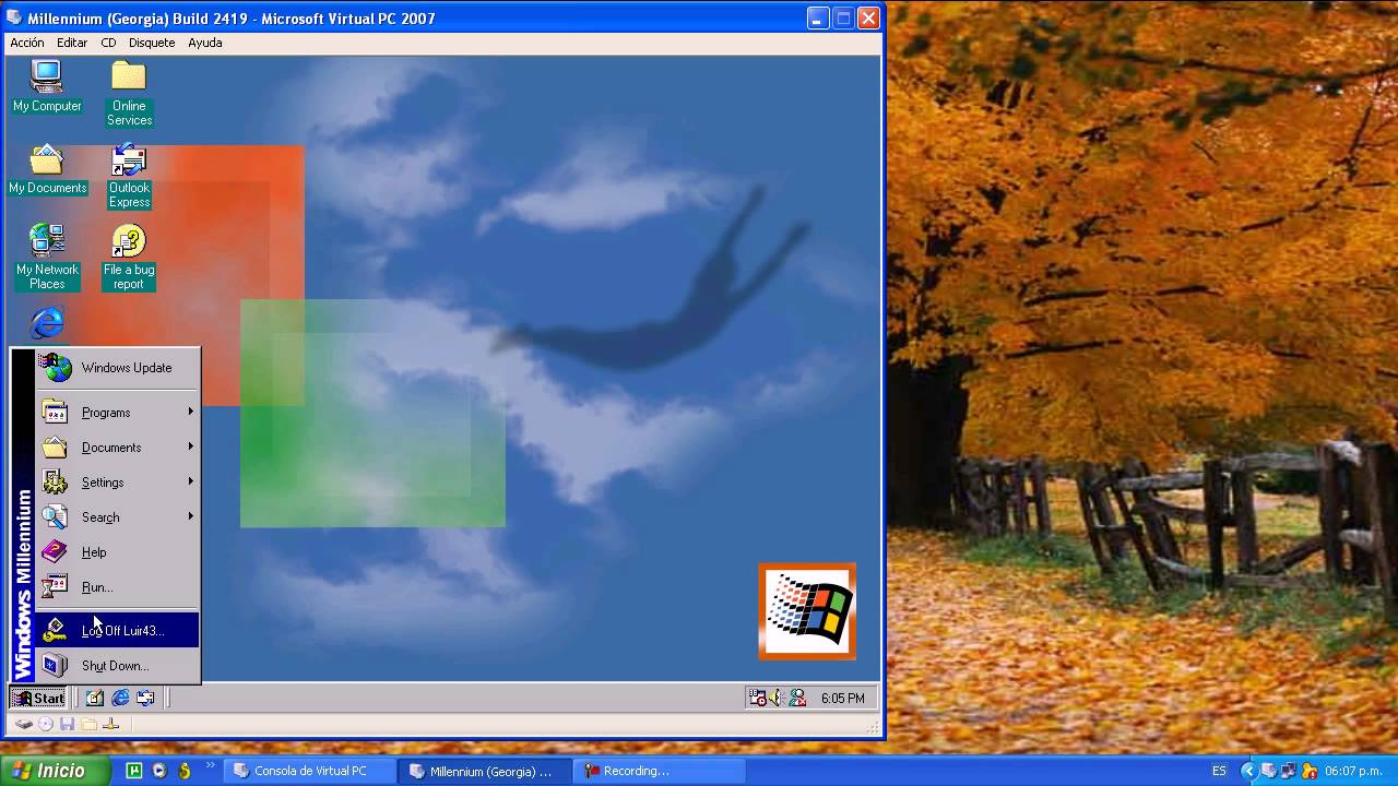 Microsoft Virtual PC 2007, Millennium (Georgia) Build 2419 (Beta 2 ...