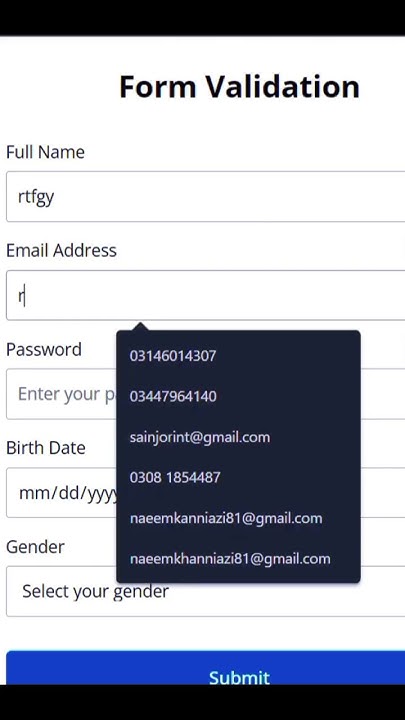 Form Validation Html Css Javascript Csstutorial Htmlforms Formvalidation Javascript
