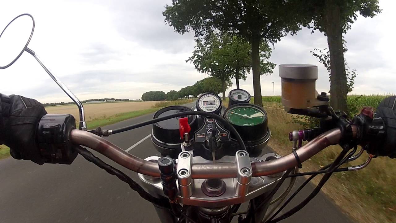 Honda CB750 four turbo short drive - YouTube