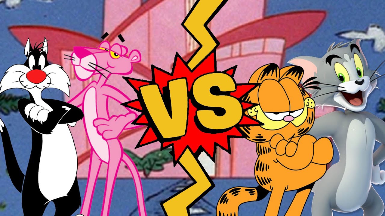 M.U.G.E.N Battles | Pink Panther/Sylvester vs Garfield/Tom Cat - YouTube