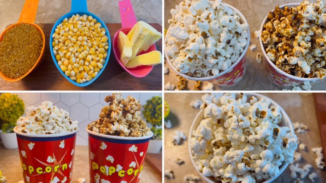 Popcorn Recipe | Homemade Popcorn On Stove | How to make Popcorn ...