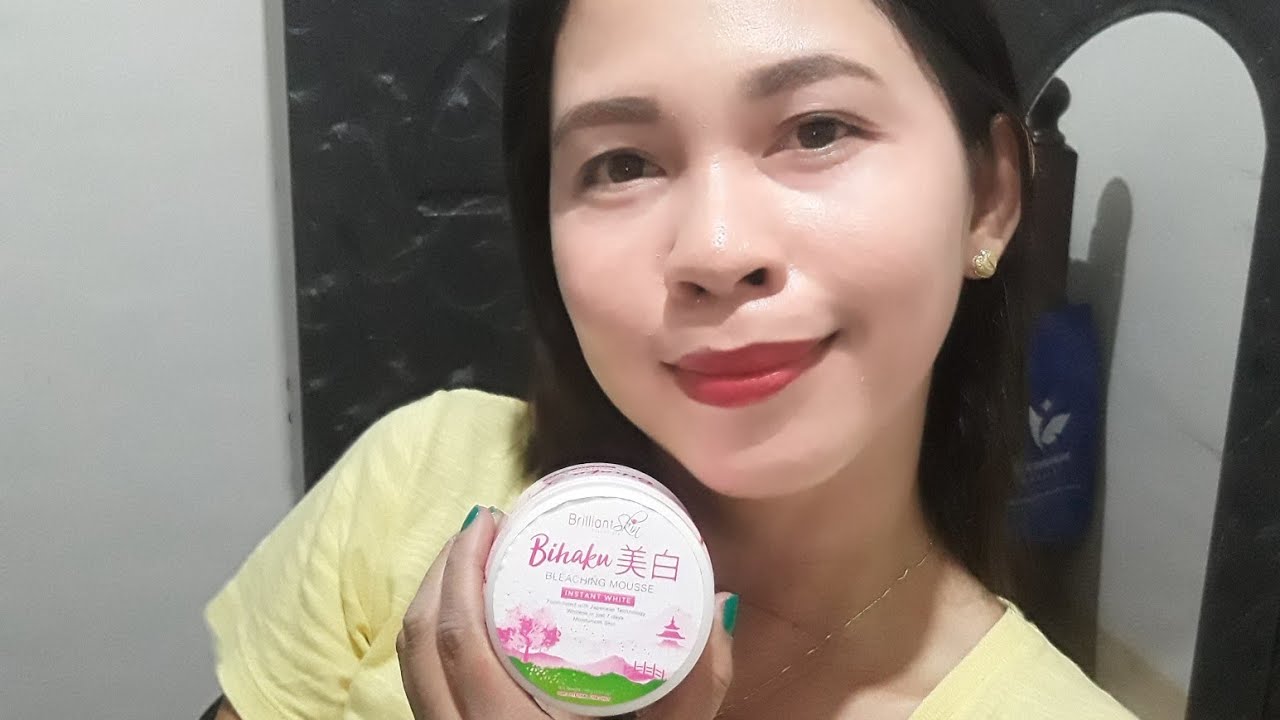 Bihaku bleaching mousse product of brilliant skin essentials - YouTube