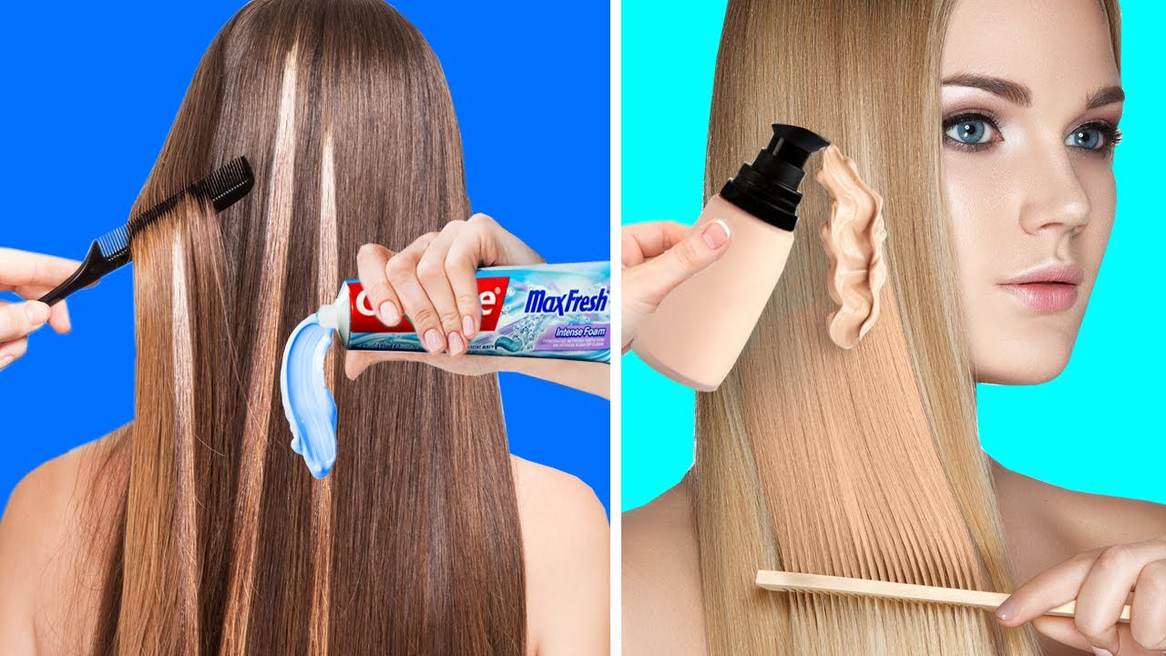 HAIR TRICKS || 20 GENIUS BEAUTY HACKS - YouTube
