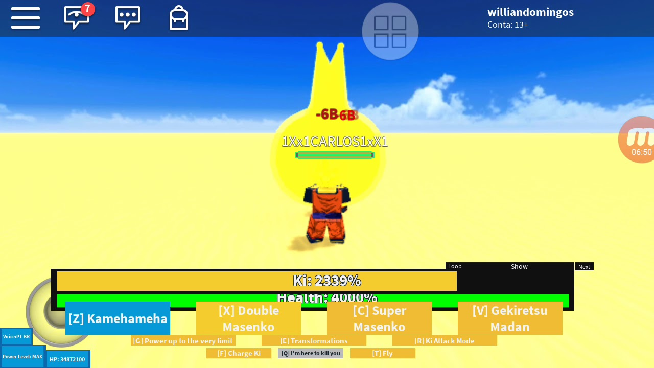 Roblox Dragon ball N: mostrando o deus Yamcha ultra instinto e o Gohan ...