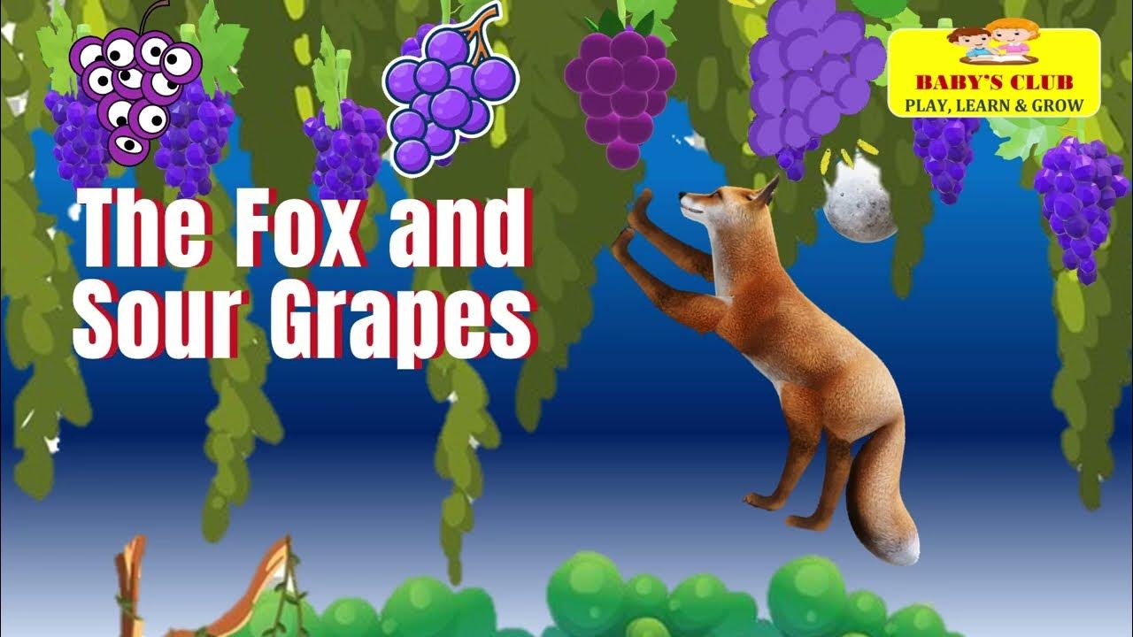 The Fox and The Sour Grapes Story | Moral Story | Kids story in English | Fox and sour grapes ...