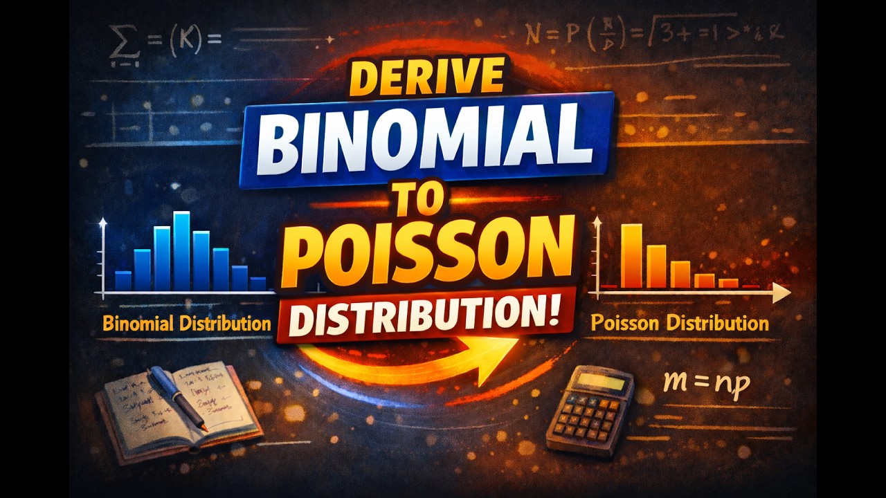 Binomial Distribution to Poisson Distribution Derivation | Easy ...