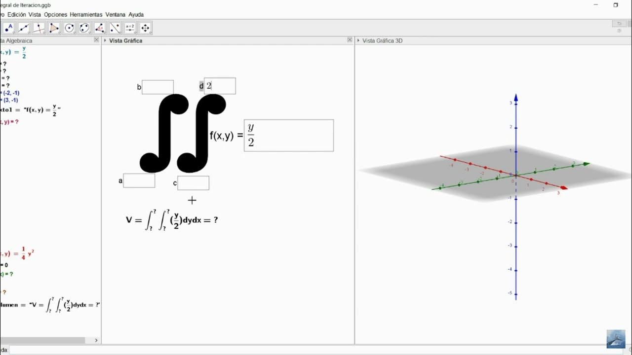 Geogebra integral multiple - YouTube