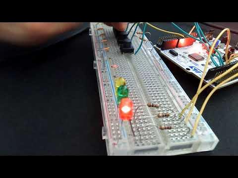 Nucleo board lab activating LEDs with buttons - YouTube