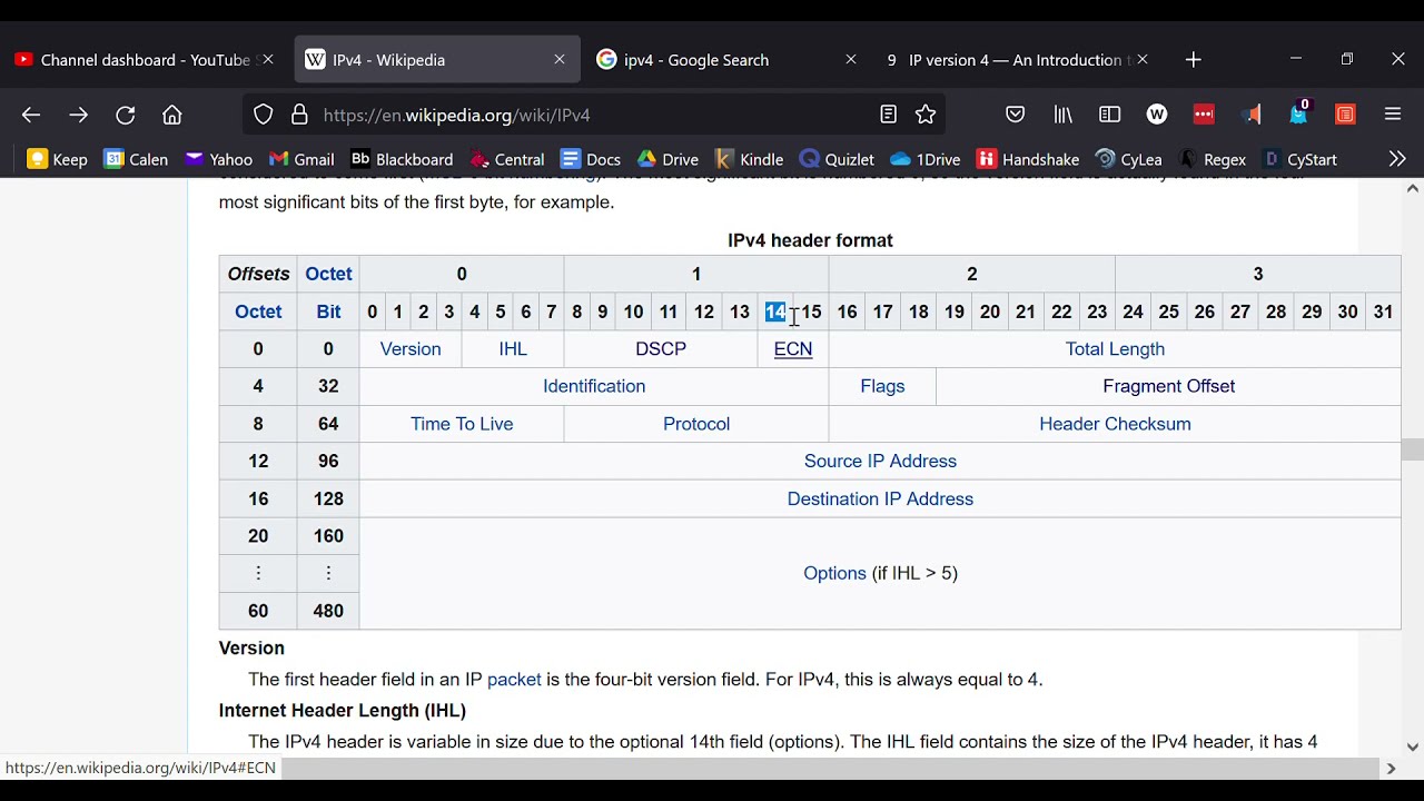 IPV4 Packet Structure (detailed header) - YouTube