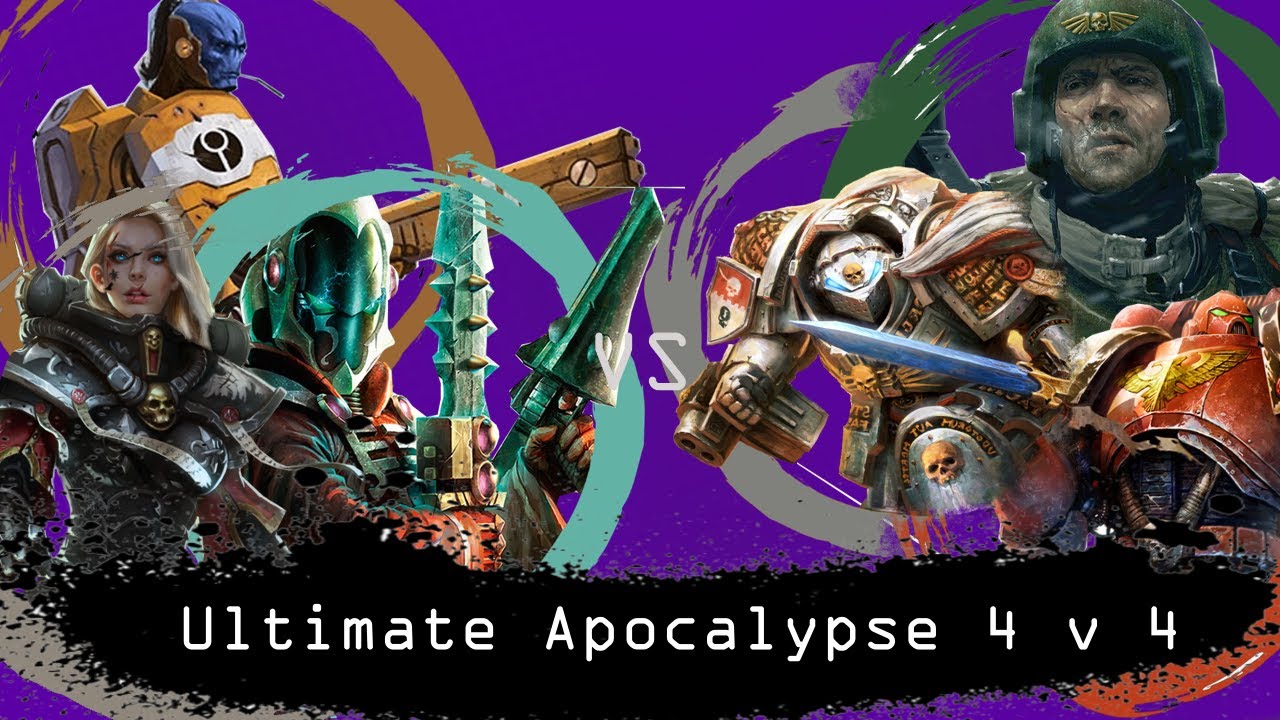 Dawn of War Ultimate Apocalypse 4 v 4 Sisters, Eldar, Tau vs Demon ...